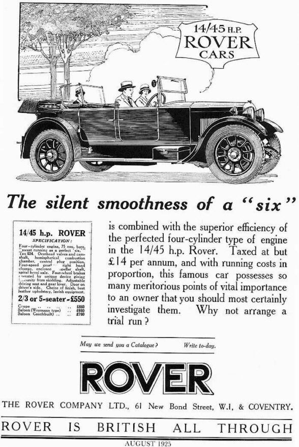 Rover advertising – Rover Car Club of South Australia Inc.