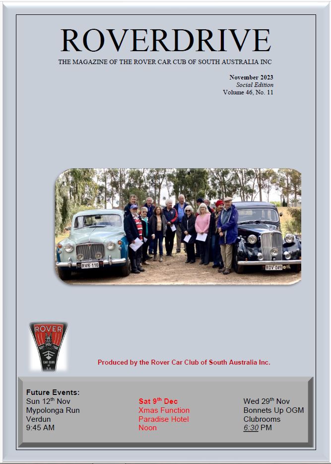 Rover Car Club of South Australia Inc.